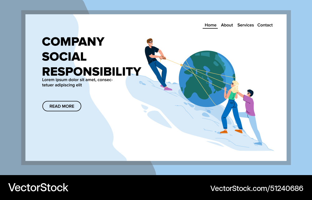 Environment company social responsibility Vector Image