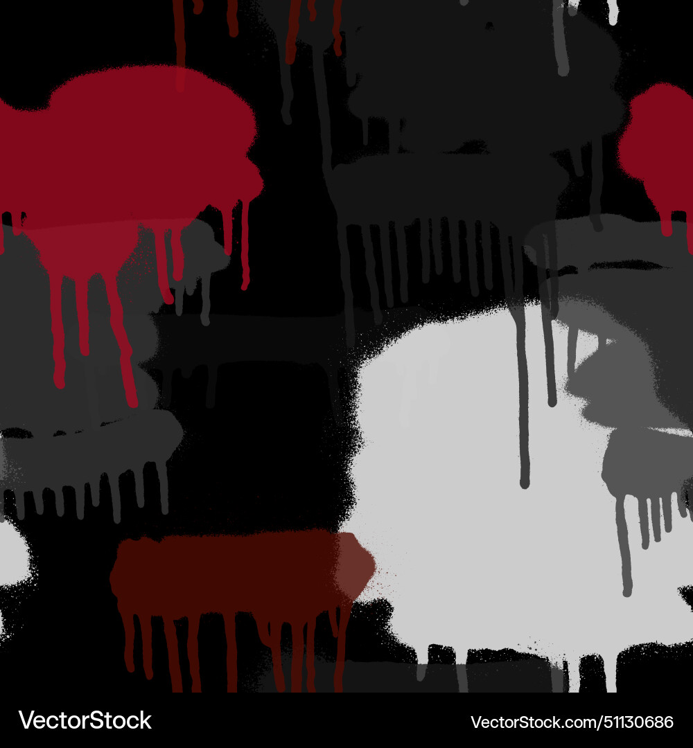 Graffiti spray paint seamless pattern Royalty Free Vector