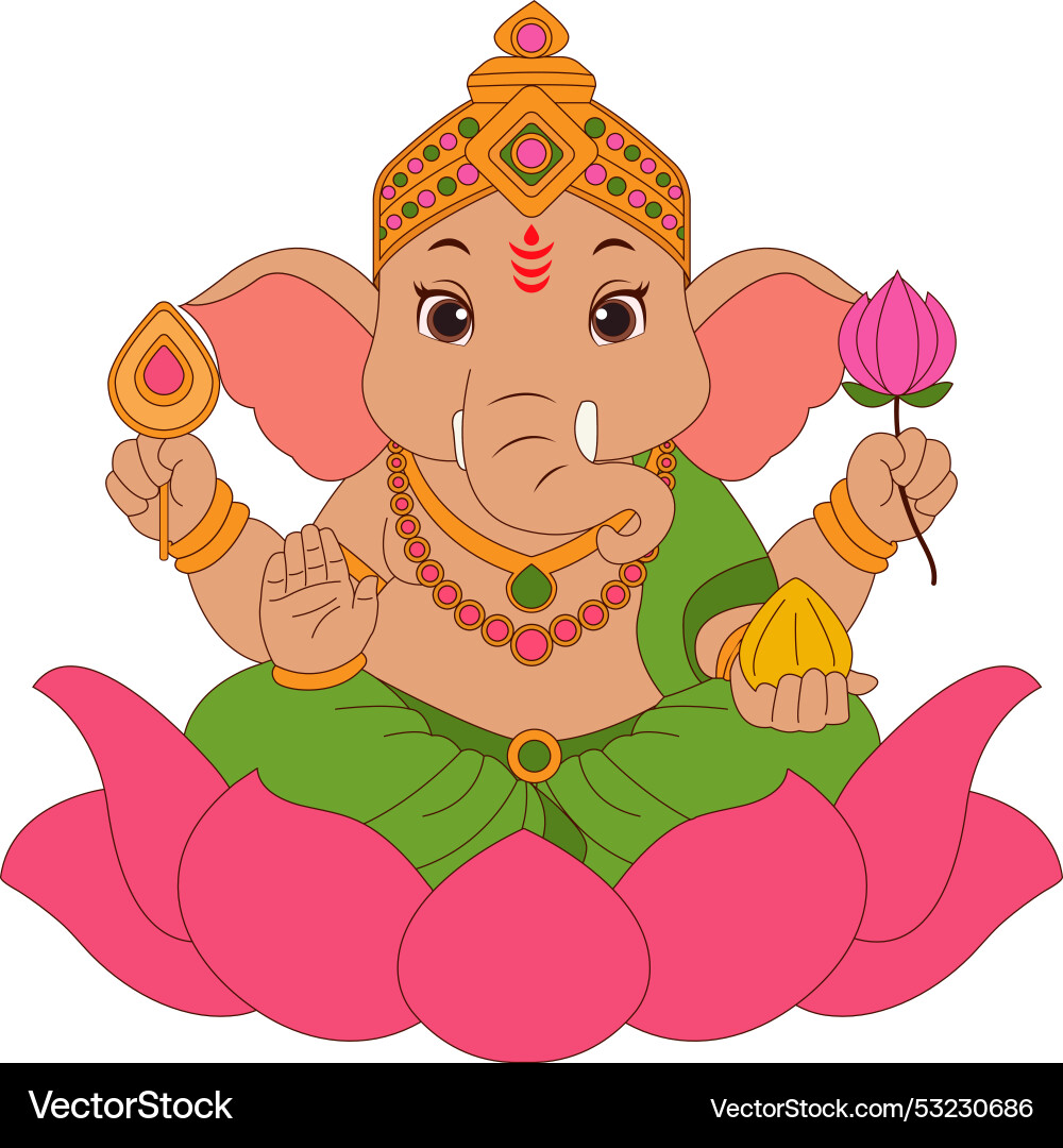 Lord ganesh Royalty Free Vector Image - VectorStock