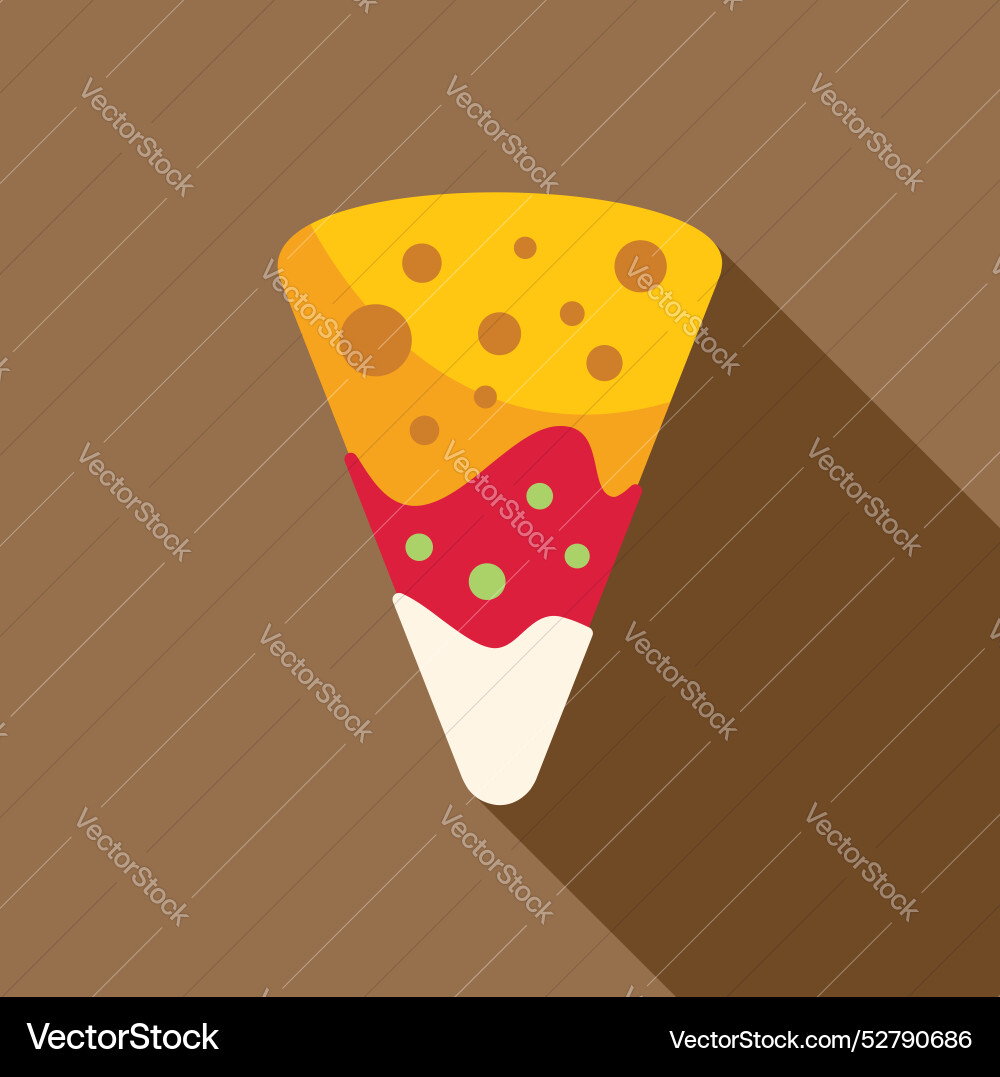 Triangular piece of pizza with melted cheese Vector Image