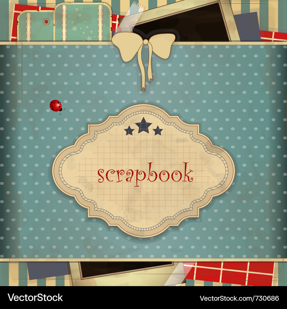 Vintage Scrapbook Background Royalty Free Vector Image