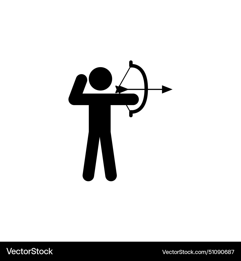 Archer flat icon Royalty Free Vector Image - VectorStock