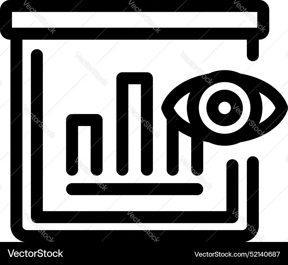 Business vision icon showing market analysis Vector Image