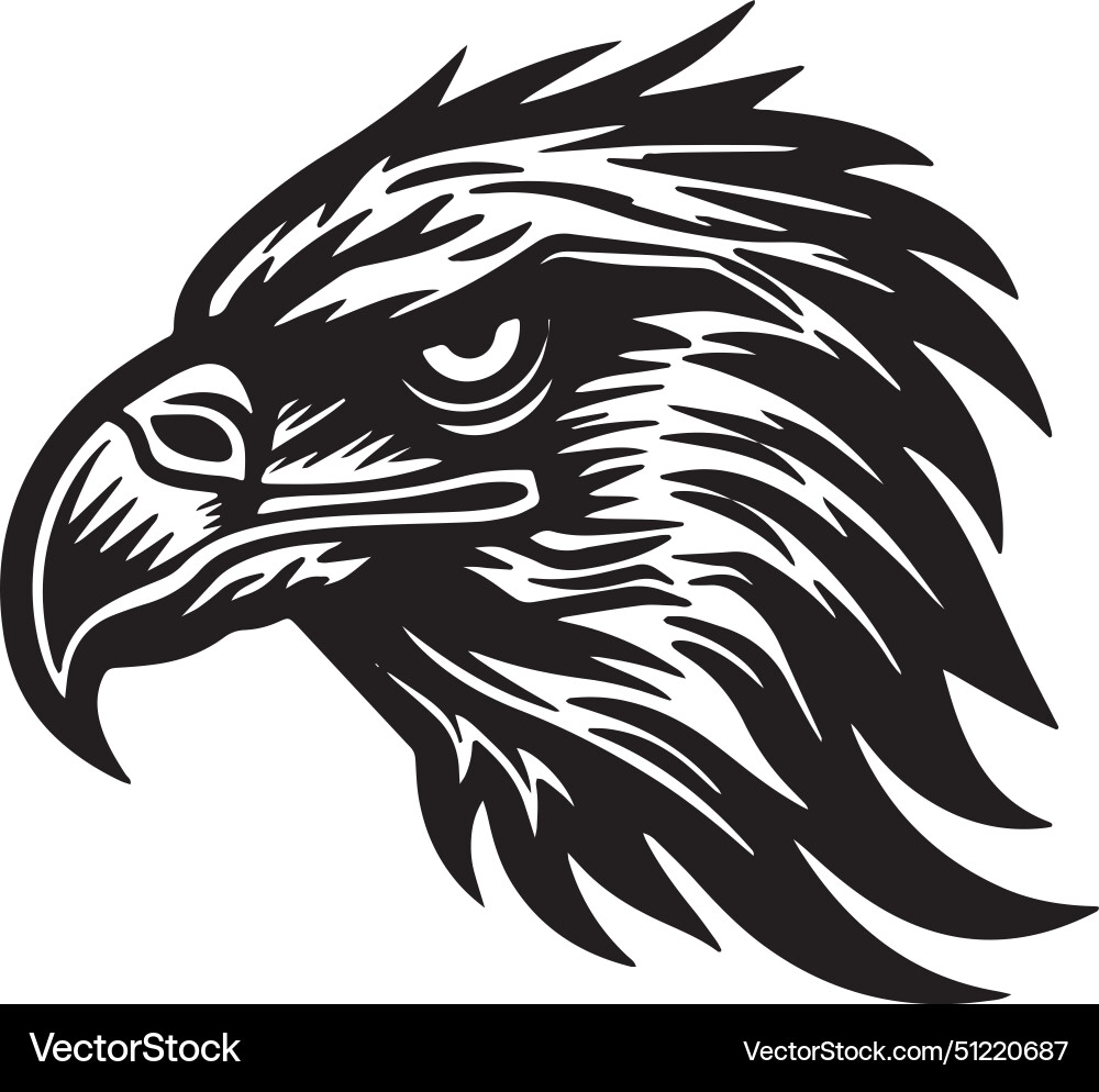 Detaillierter Adlerkopf Lizenzfreies Vektorbild