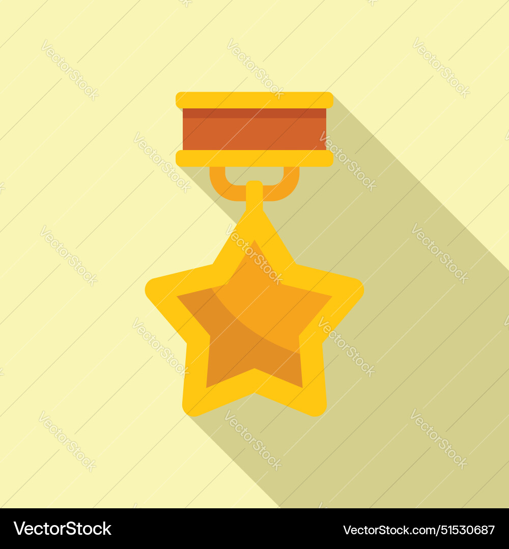 Golden star medal recognizing achievement Vector Image