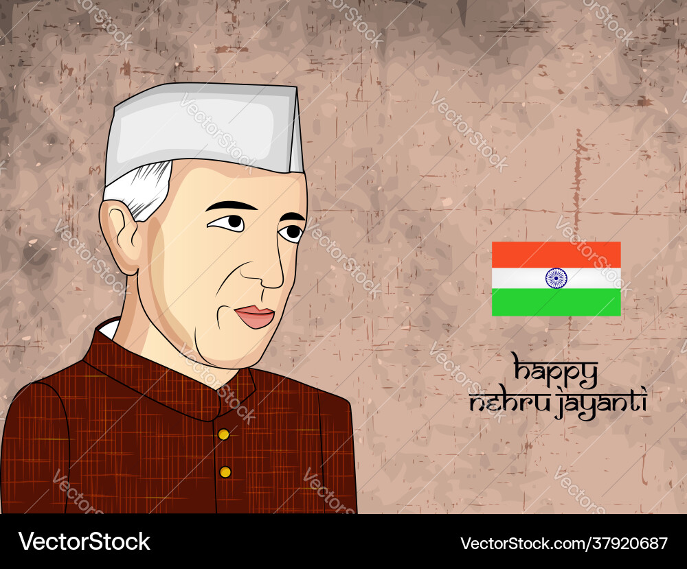 Jawaharlal nehru jayanti Royalty Free Vector Image