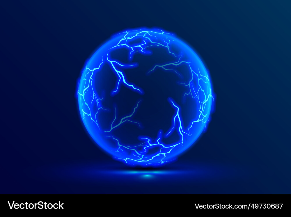 Power ring plasma sphere thunderbolt electricity Vector Image