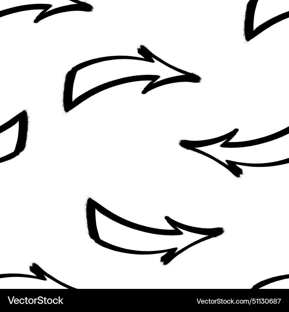 Seamless pattern of sprayed graffiti arrows Vector Image