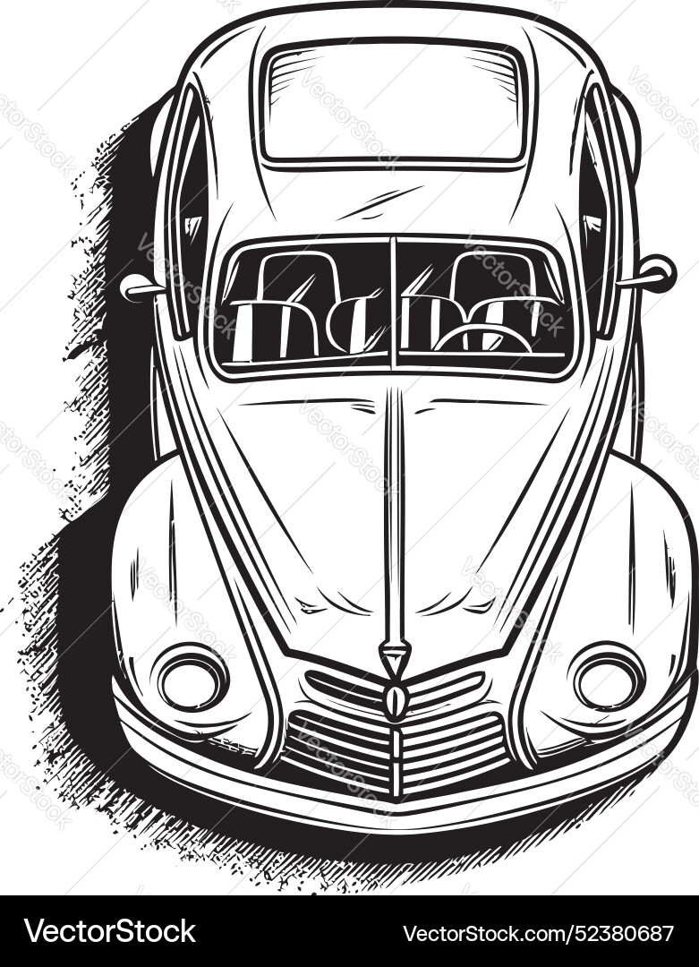 Skylineride smooth car top view emblem Royalty Free Vector