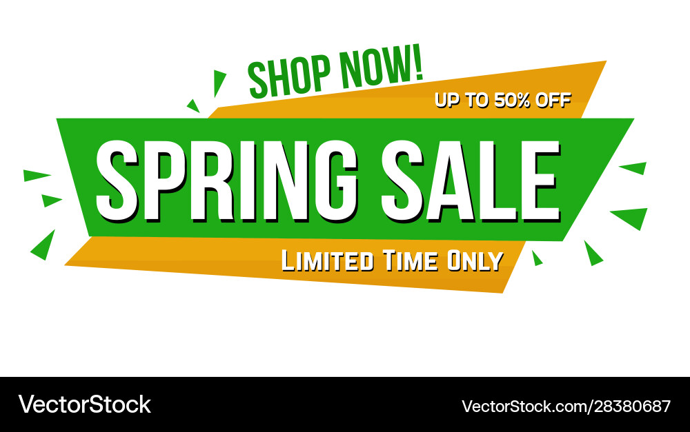 Spring sale banner design Royalty Free Vector Image