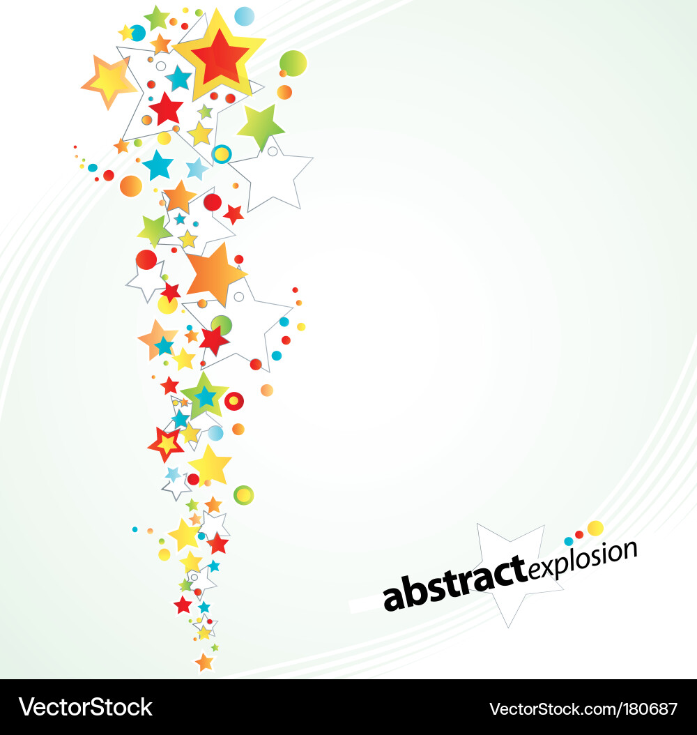Starry explosion background Royalty Free Vector Image