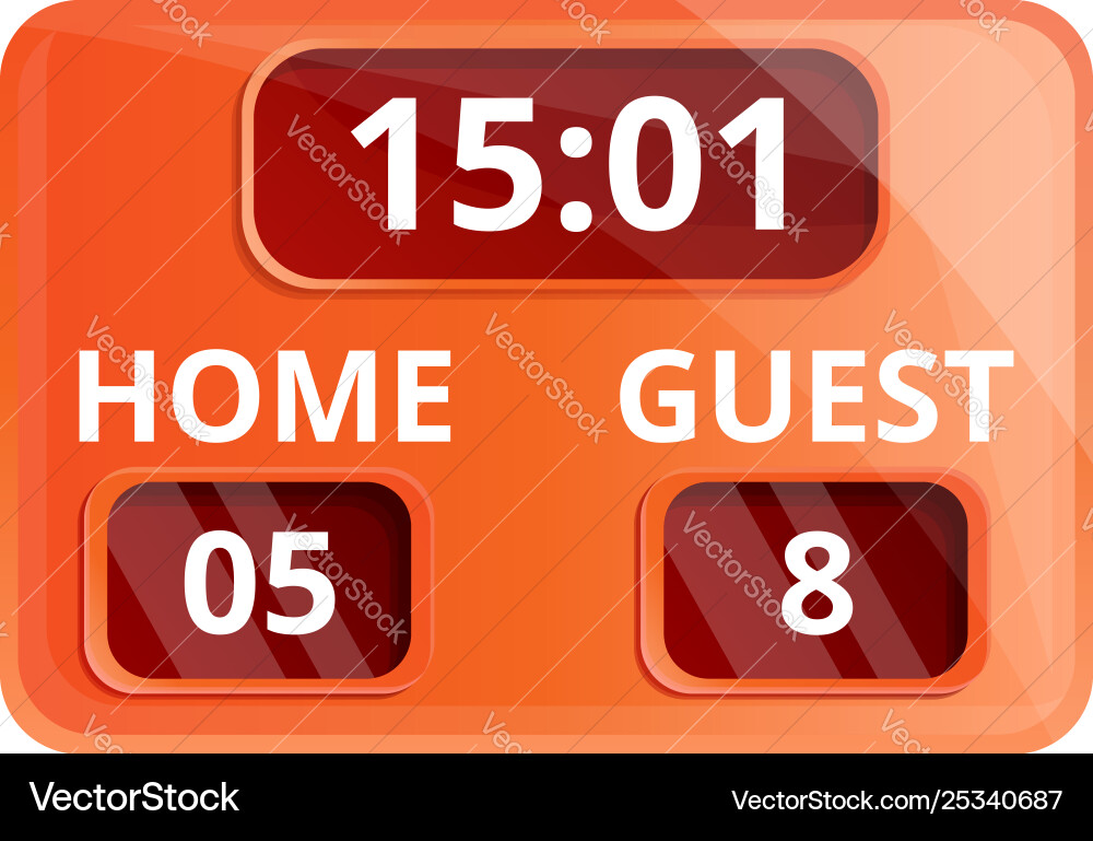 Table score icon cartoon style Royalty Free Vector Image