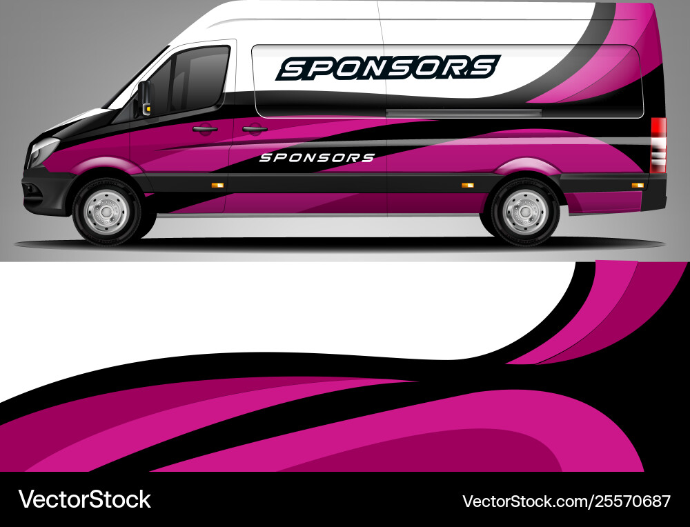 Van wrap design Royalty Free Vector Image - VectorStock