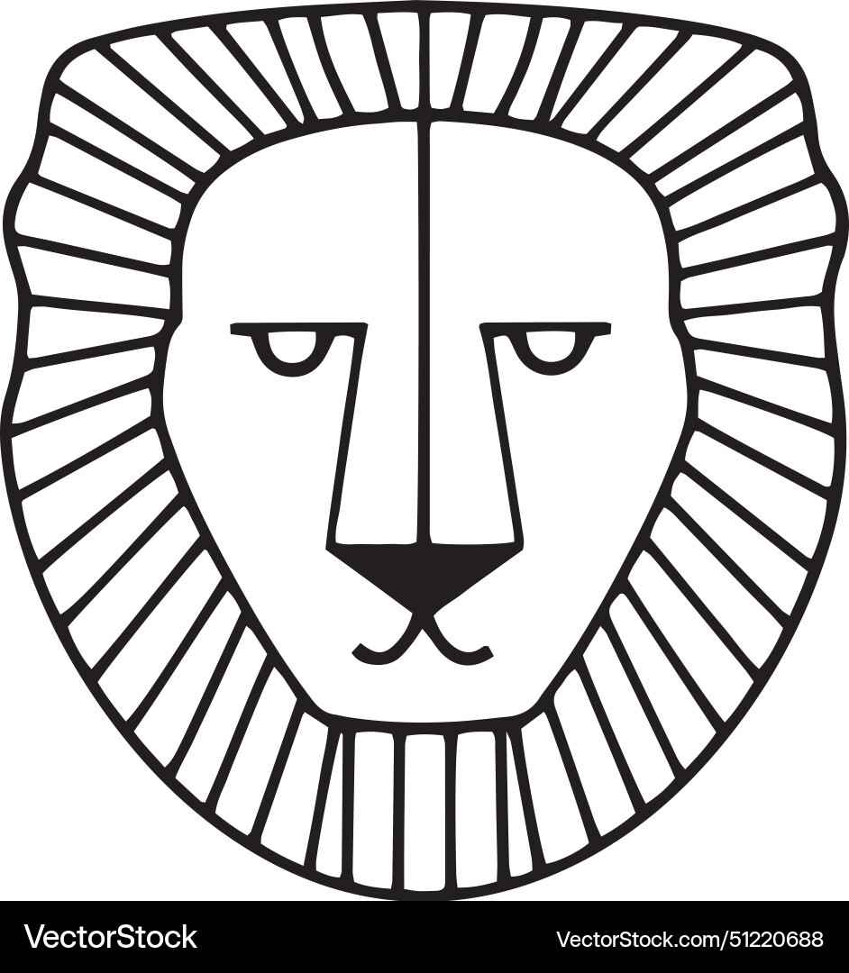 Abstract lion face Royalty Free Vector Image - VectorStock