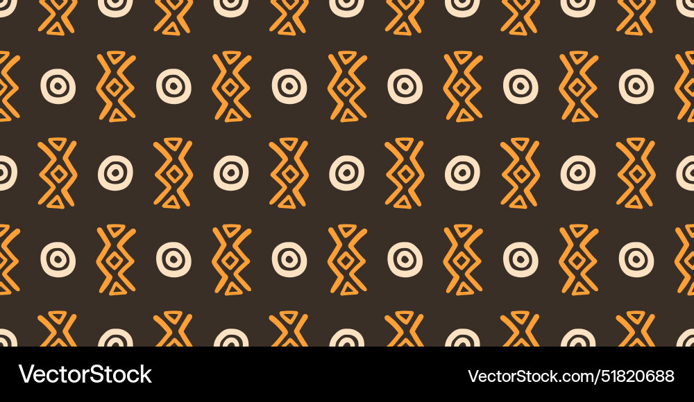 African ethnic seamless pattern tribal background Vector Image