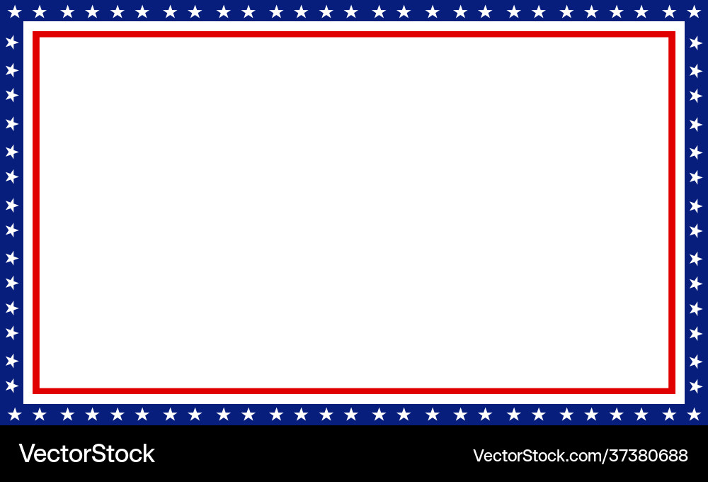 American flag banner frame Royalty Free Vector Image