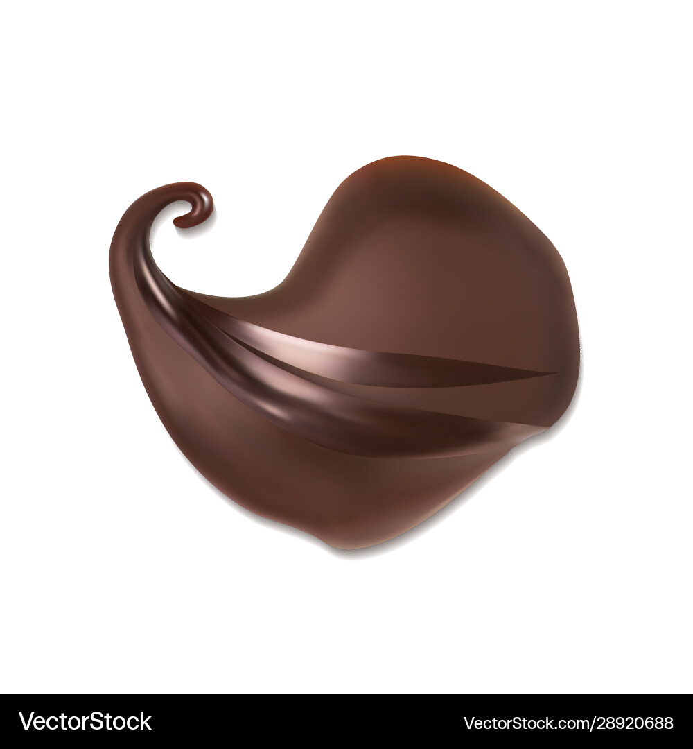 Chocolate drop Royalty Free Vector Image - VectorStock