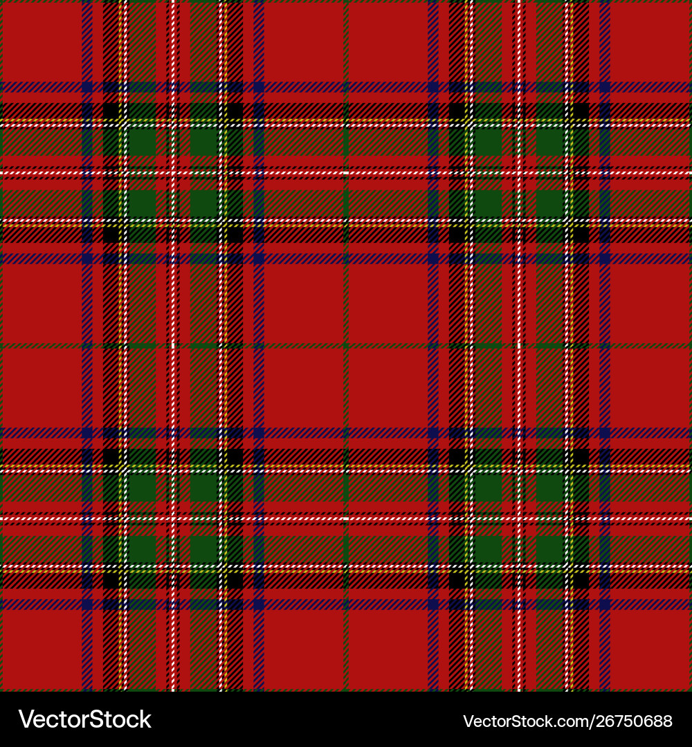 Clan stuart royal tartan plaid pattern Royalty Free Vector