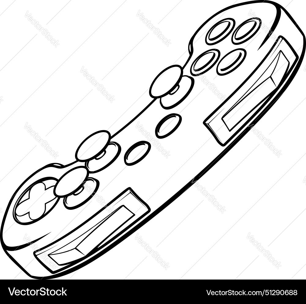 Console video games controller Royalty Free Vector Image