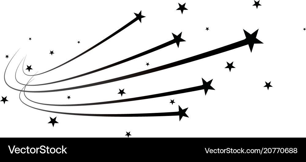Dramatic Shooting Star Trail Royalty Free Vector Image