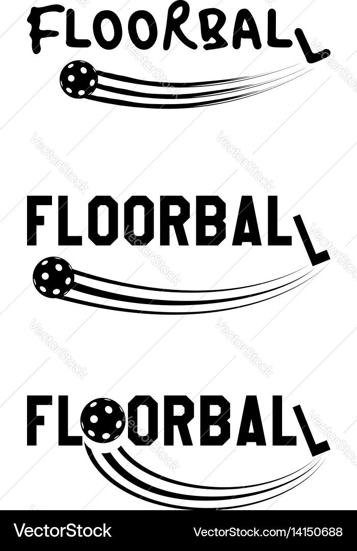 Floorball logo text Royalty Free Vector Image - VectorStock
