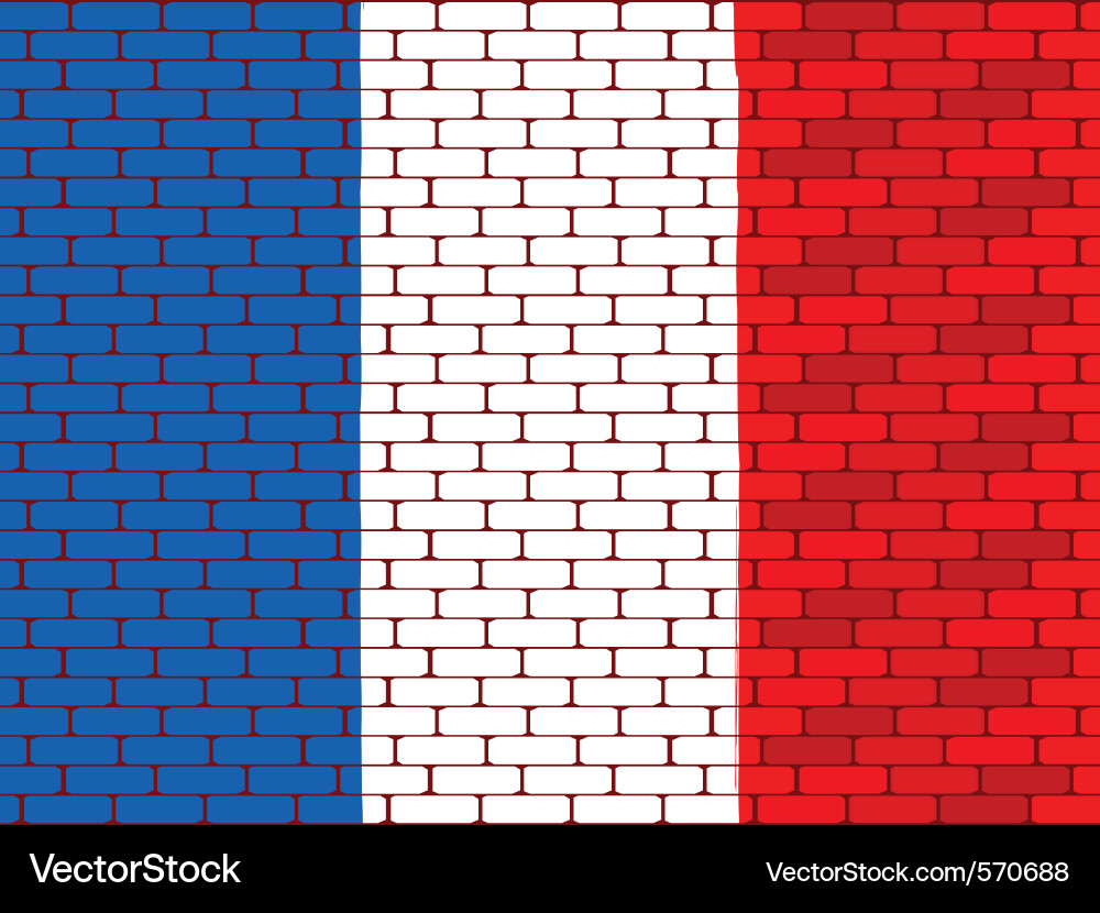 France brick wall Royalty Free Vector Image - VectorStock
