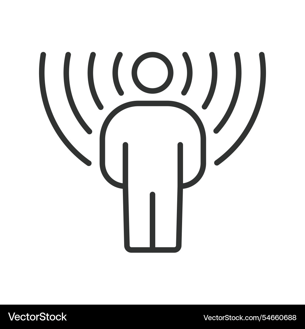 Human waves people interaction sound Royalty Free Vector