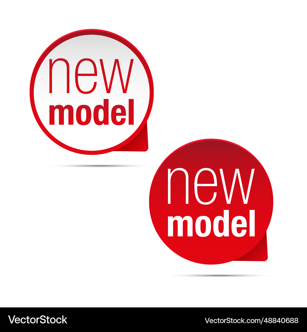 New model label tag Royalty Free Vector Image - VectorStock