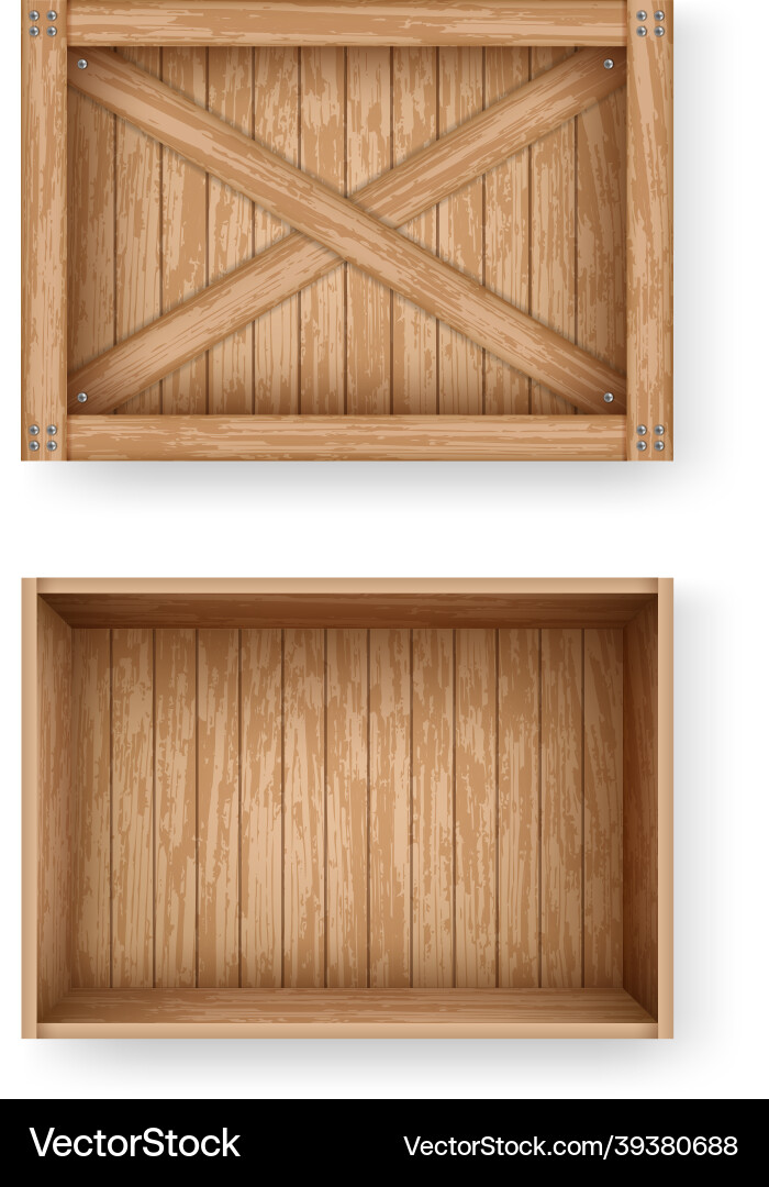 Realistic cargo boxes mockup template Royalty Free Vector