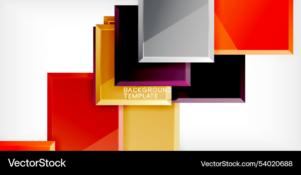 Square shape color abstract geometry Royalty Free Vector