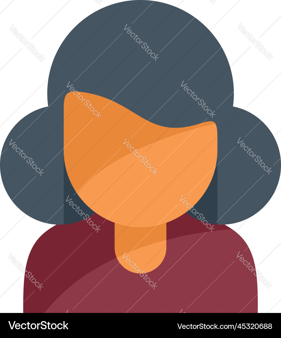 Student icon flat age old Royalty Free Vector Image