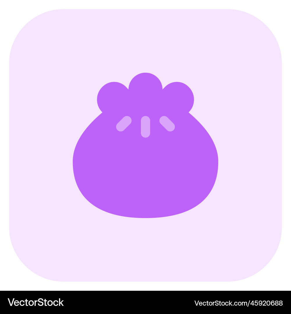 Stuffed dumpling regular icon Royalty Free Vector Image