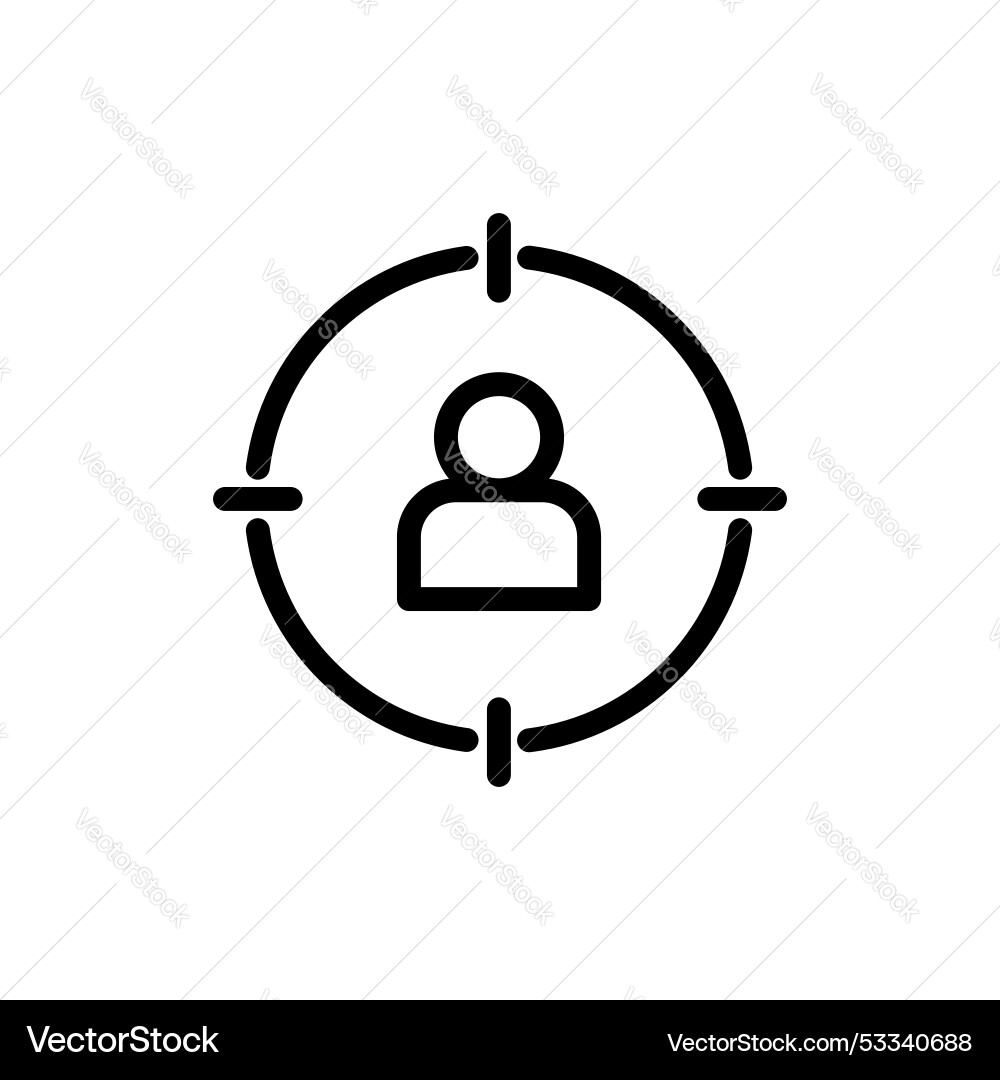 Target market icon set focus customer audience Vector Image