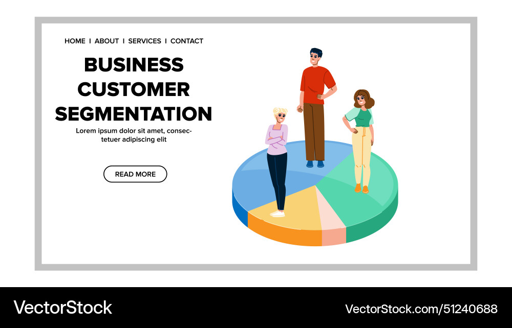 Targeting busines customer segmentation Royalty Free Vector