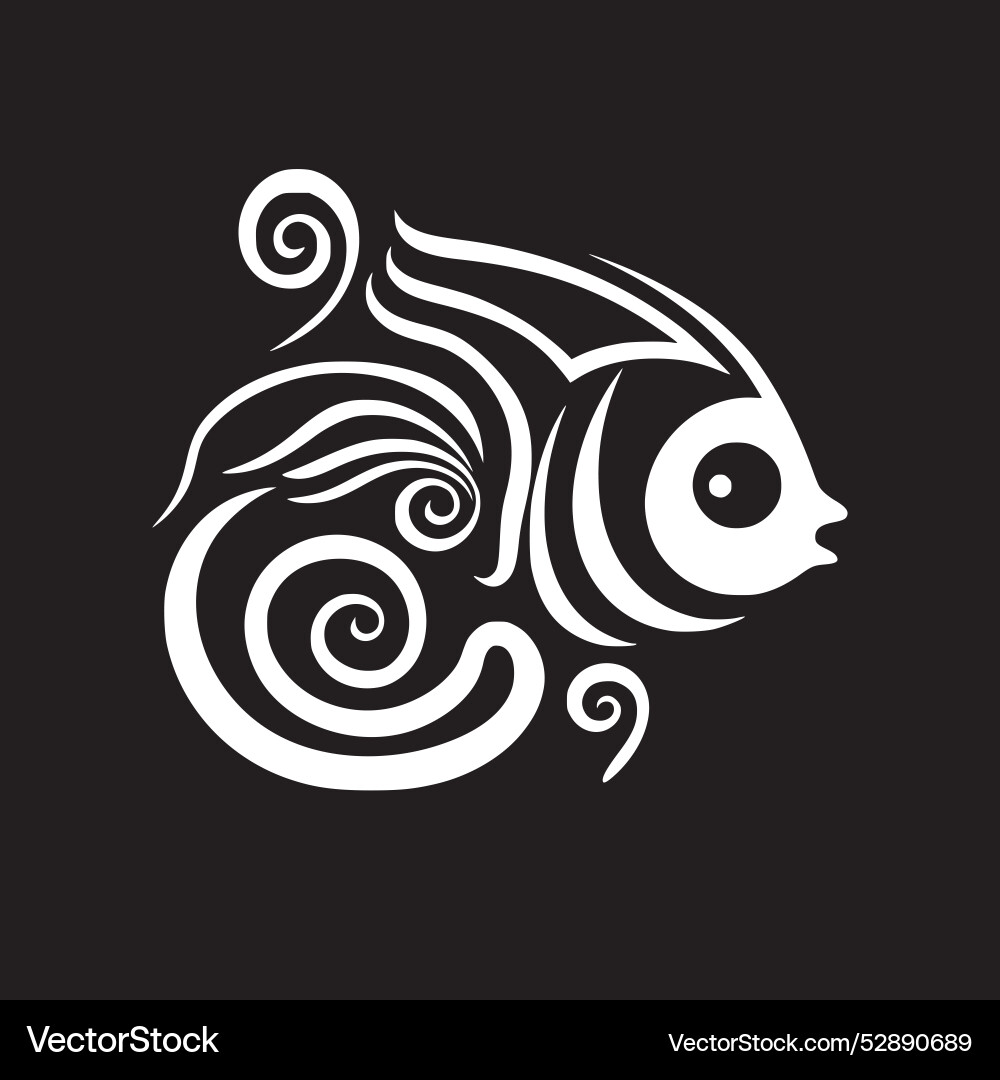 Clownfish - minimalist and flat logo Royalty Free Vector