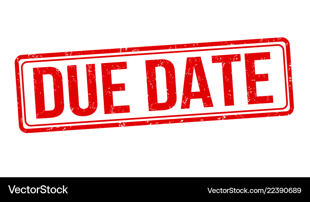 Due date sign or stamp Royalty Free Vector Image