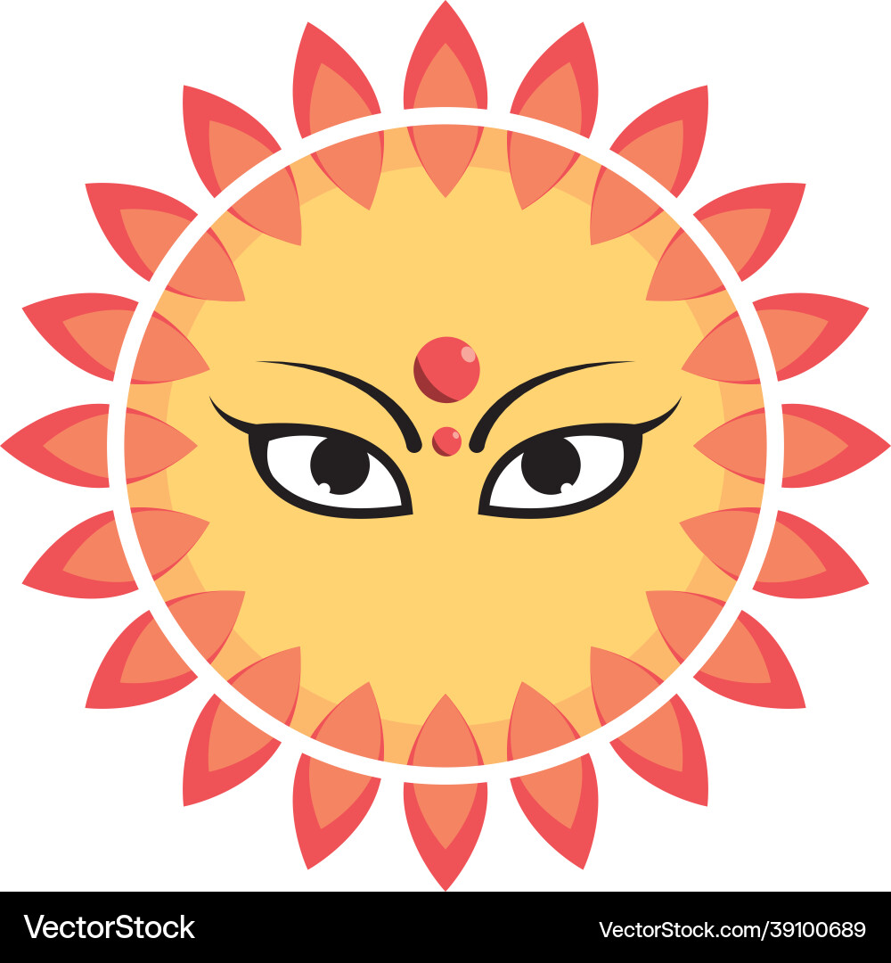 Durga hindu character Royalty Free Vector Image