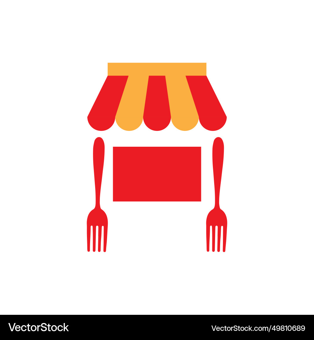 Food store icon logo design Royalty Free Vector Image