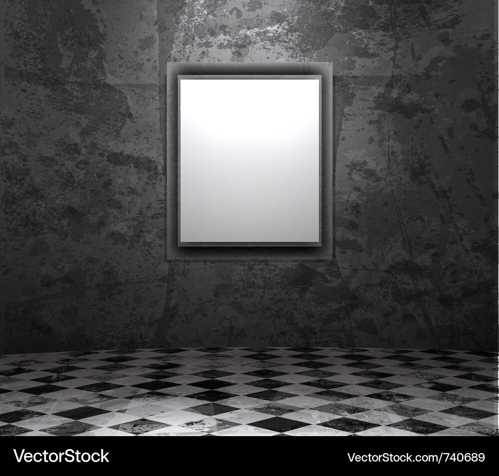 Grunge Checkerboard Interior Royalty Free Vector Image