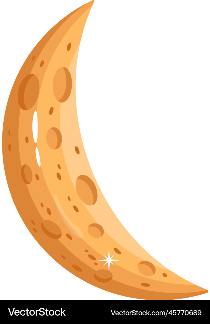Half moon Royalty Free Vector Image - VectorStock