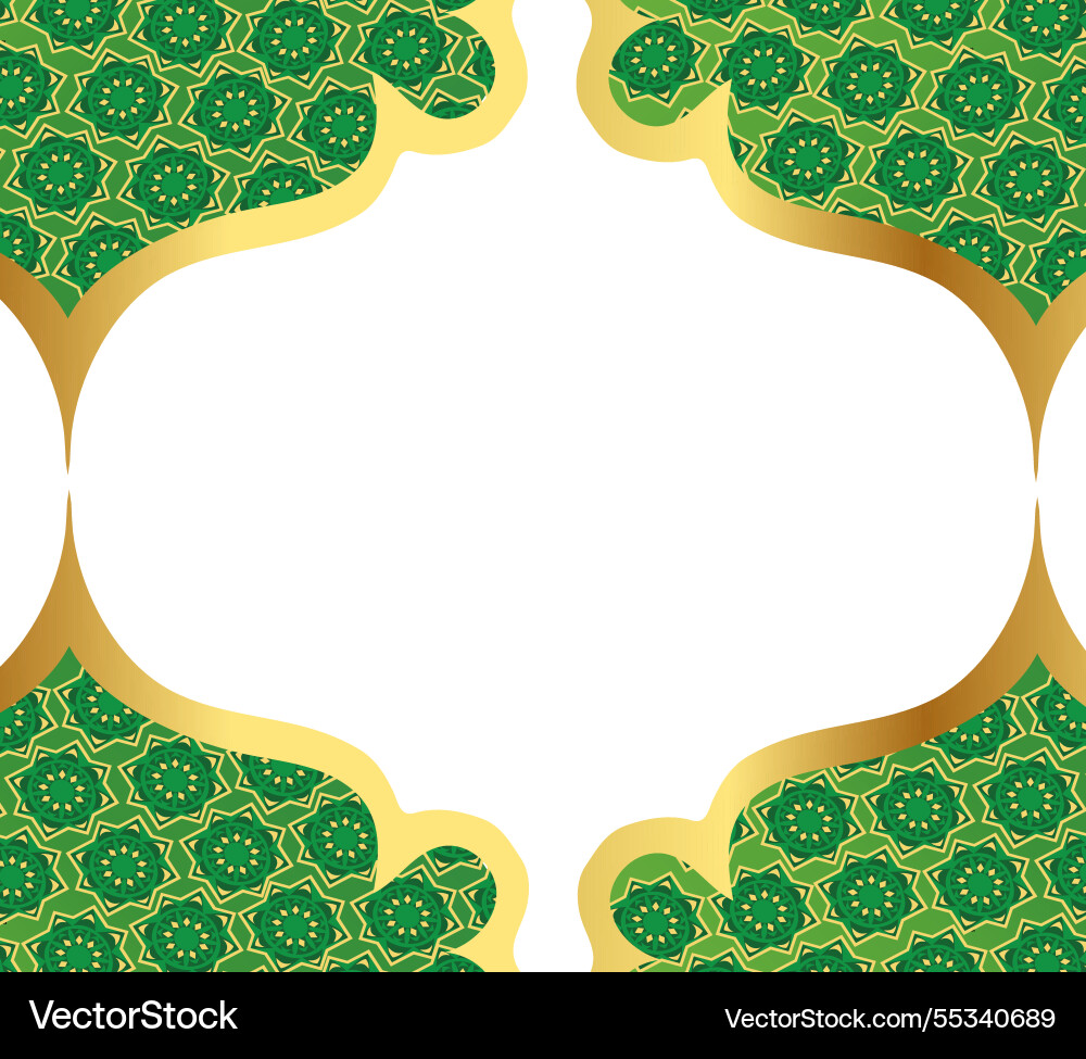 Islamic border frame Royalty Free Vector Image