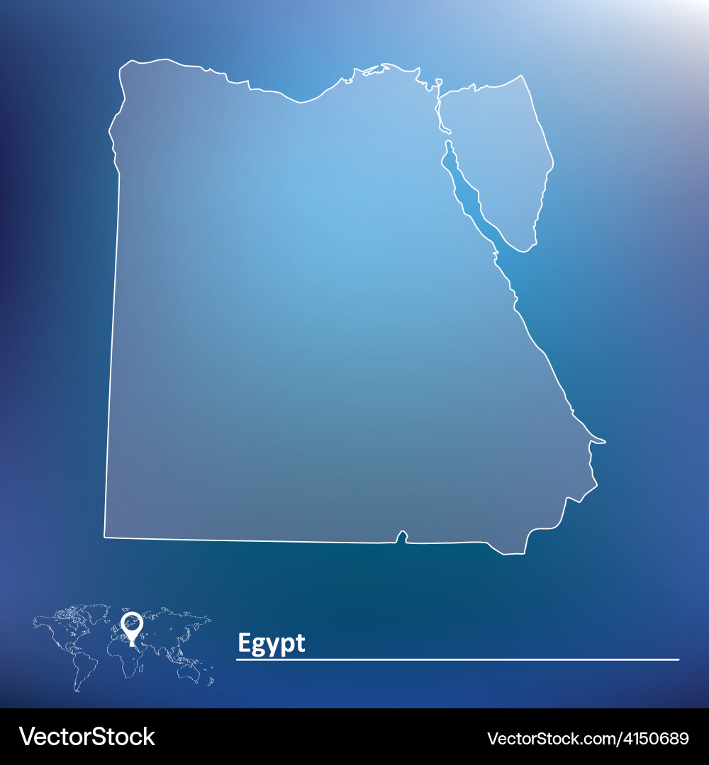 Map of egypt Royalty Free Vector Image - VectorStock