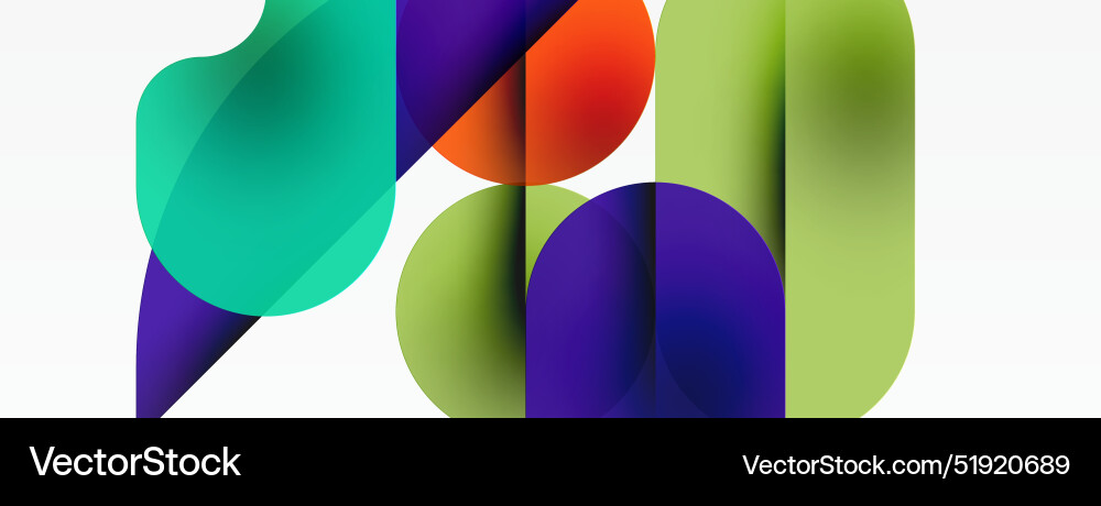 Minimal round shapes geometric abstract background