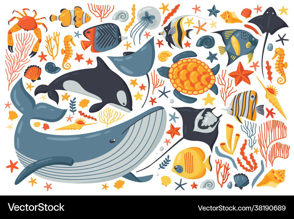 Ocean colour set Royalty Free Vector Image - VectorStock
