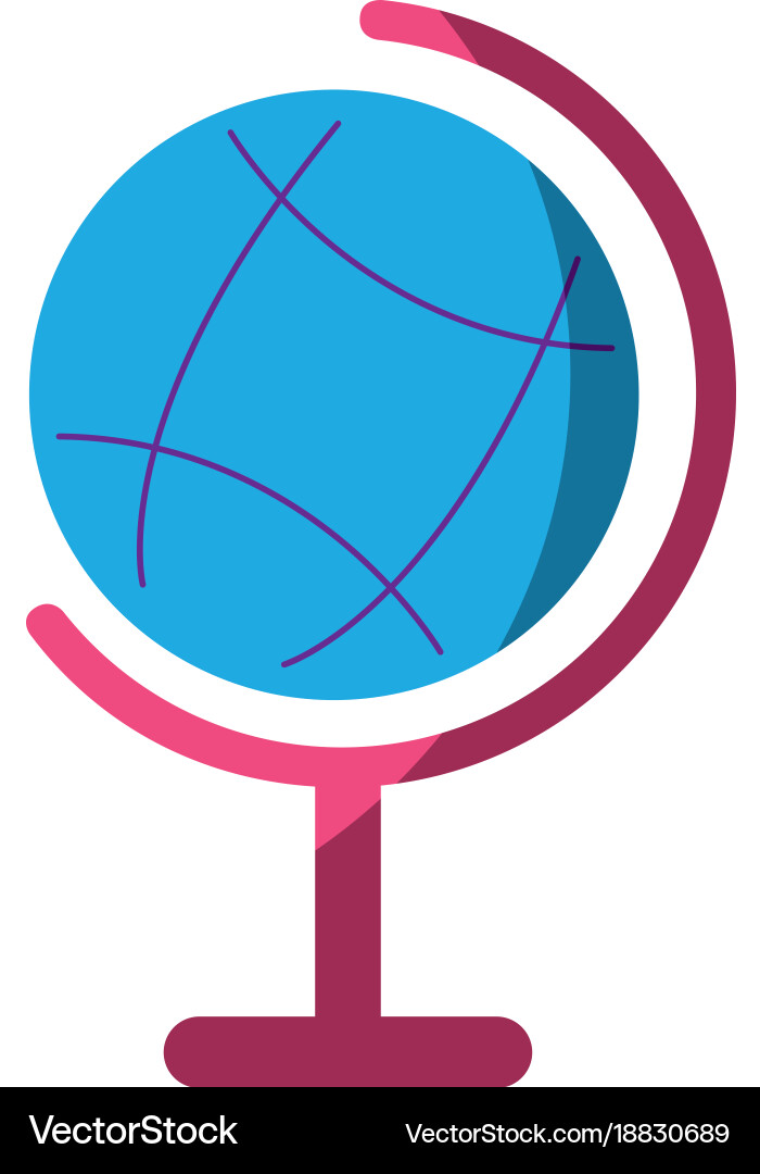 Planet earth map icon image Royalty Free Vector Image