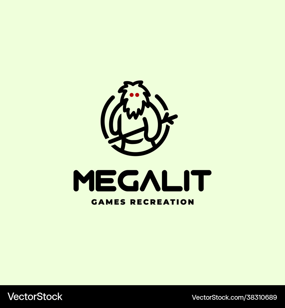 Prehistoric figure logo Royalty Free Vector Image