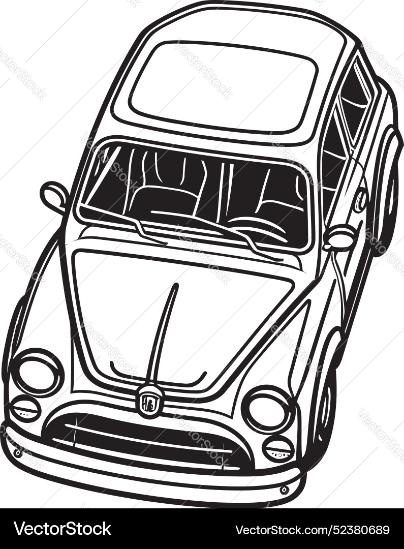 Summit sedan top view car icon airborne Royalty Free Vector