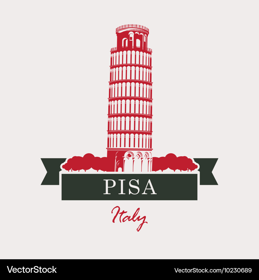 Tower of pisa Royalty Free Vector Image - VectorStock