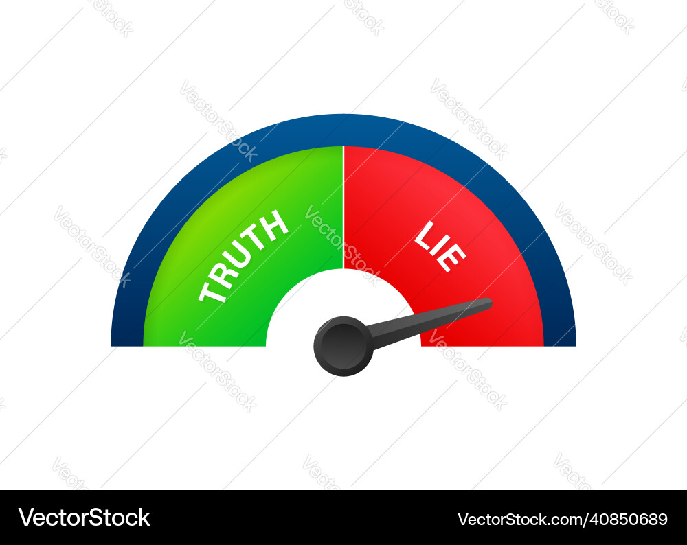 Truth and lie indicator for concept design Vector Image