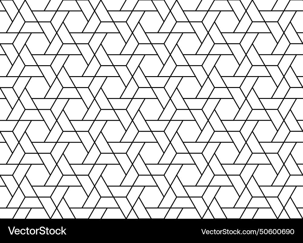Abstract geometric seamless pattern black Vector Image